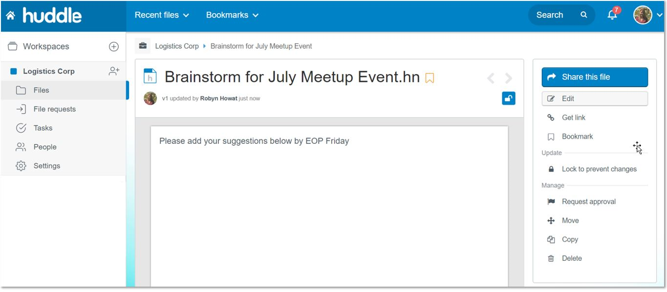 How to use Huddle Note – Huddle Help